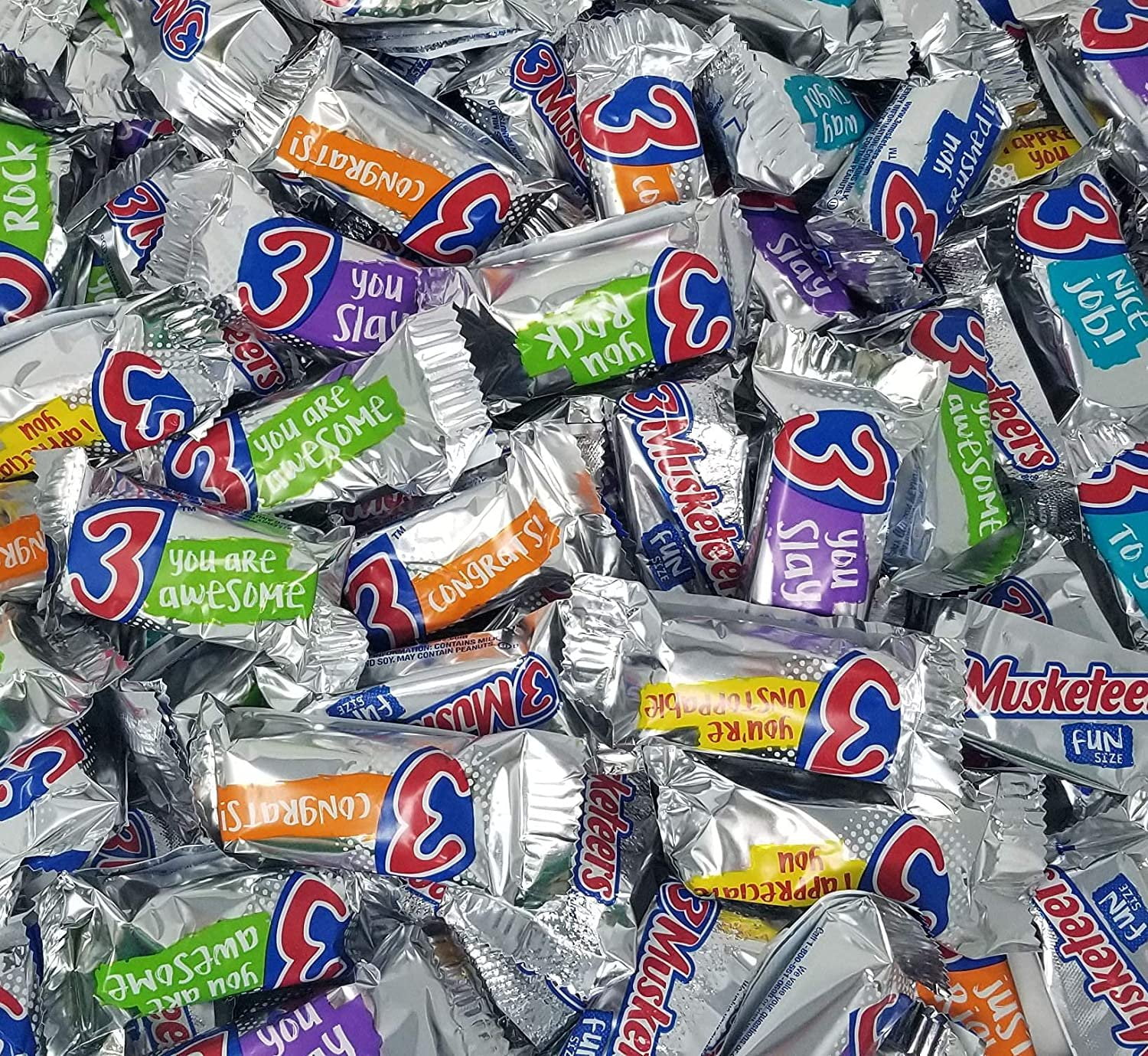 3 Musketeers Fun Size Milk Chocolate Candy Bars 2 Pounds - Walmart.com