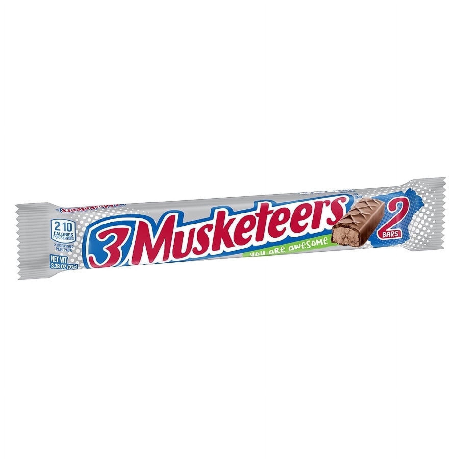 3 Musketeers Sharing Size Chocolate Candy Bar 3.28 oz - Walmart.com