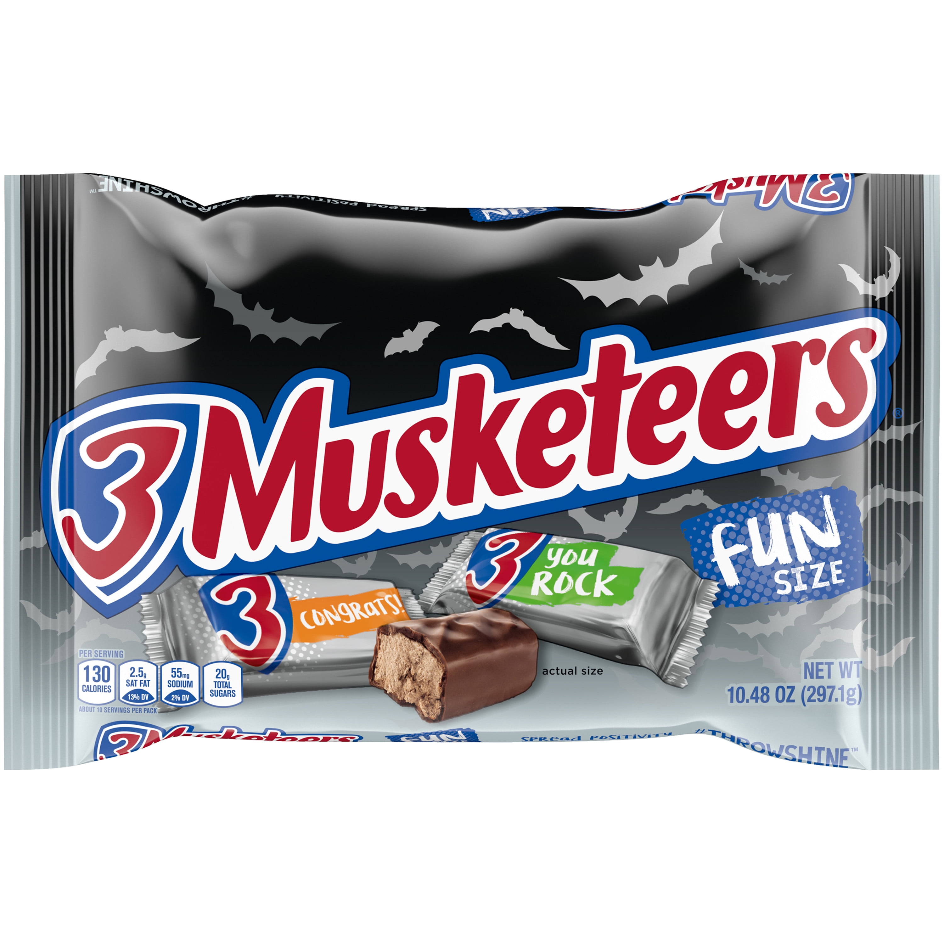 3 Musketeers Spooky Fun Size Halloween Chocolate Candy, 10.48 oz Bag ...