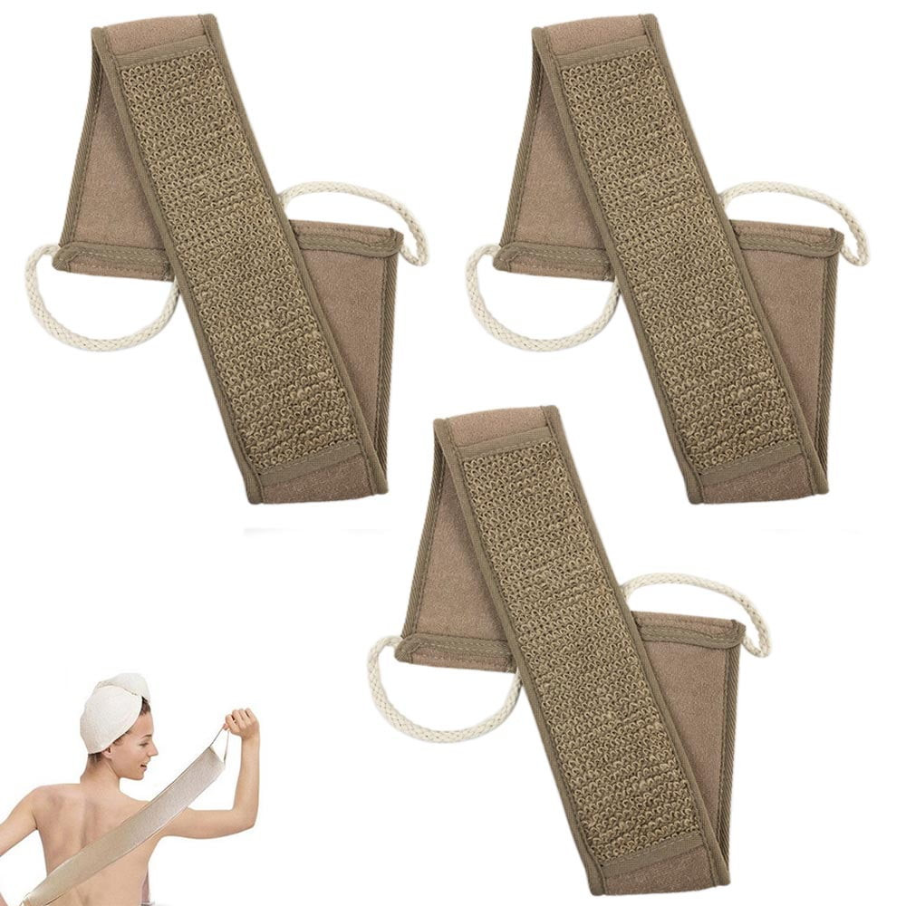3 Natural Back Scrubber Large Loofah Exfoliating Sponge Pad Body Clean ...