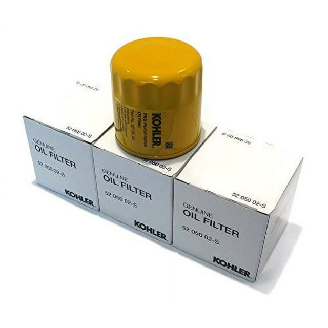 3 New OEM KOHLER OIL FILTERS 52 050 02-S 5205002-S Small Gas Engine ...