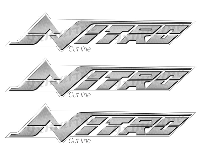 3 Nitro Boat Stickers "3D Vinyl Replica" of original - 10" long ...