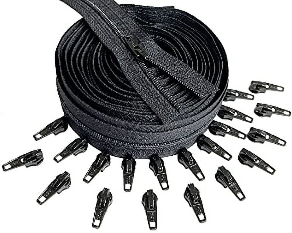 #3 Nylon Coil Continuous Zipper Chain by The Yard Make-A-Zipper 5 Yards ...