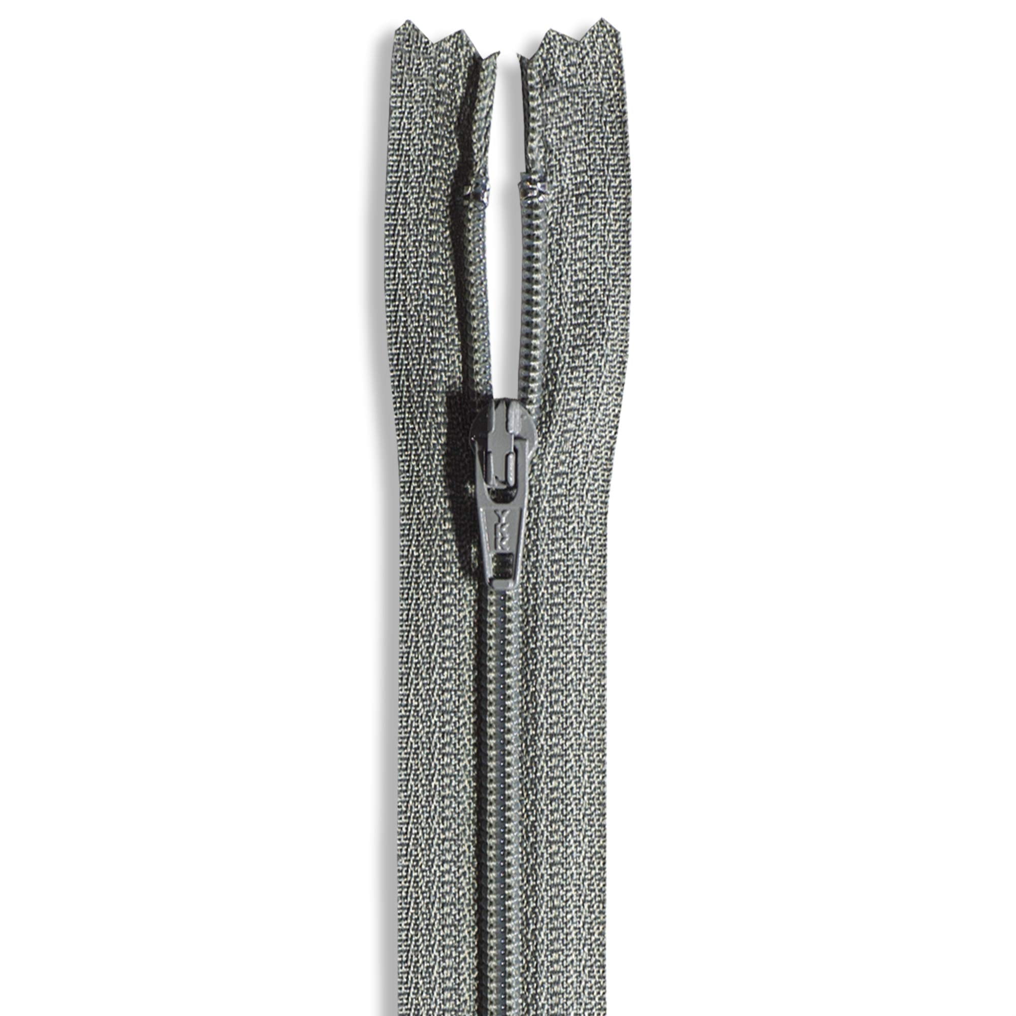 #3 Nylon Coil Zipper 30 Inch Non-Separating Closed End Dark Grey ...
