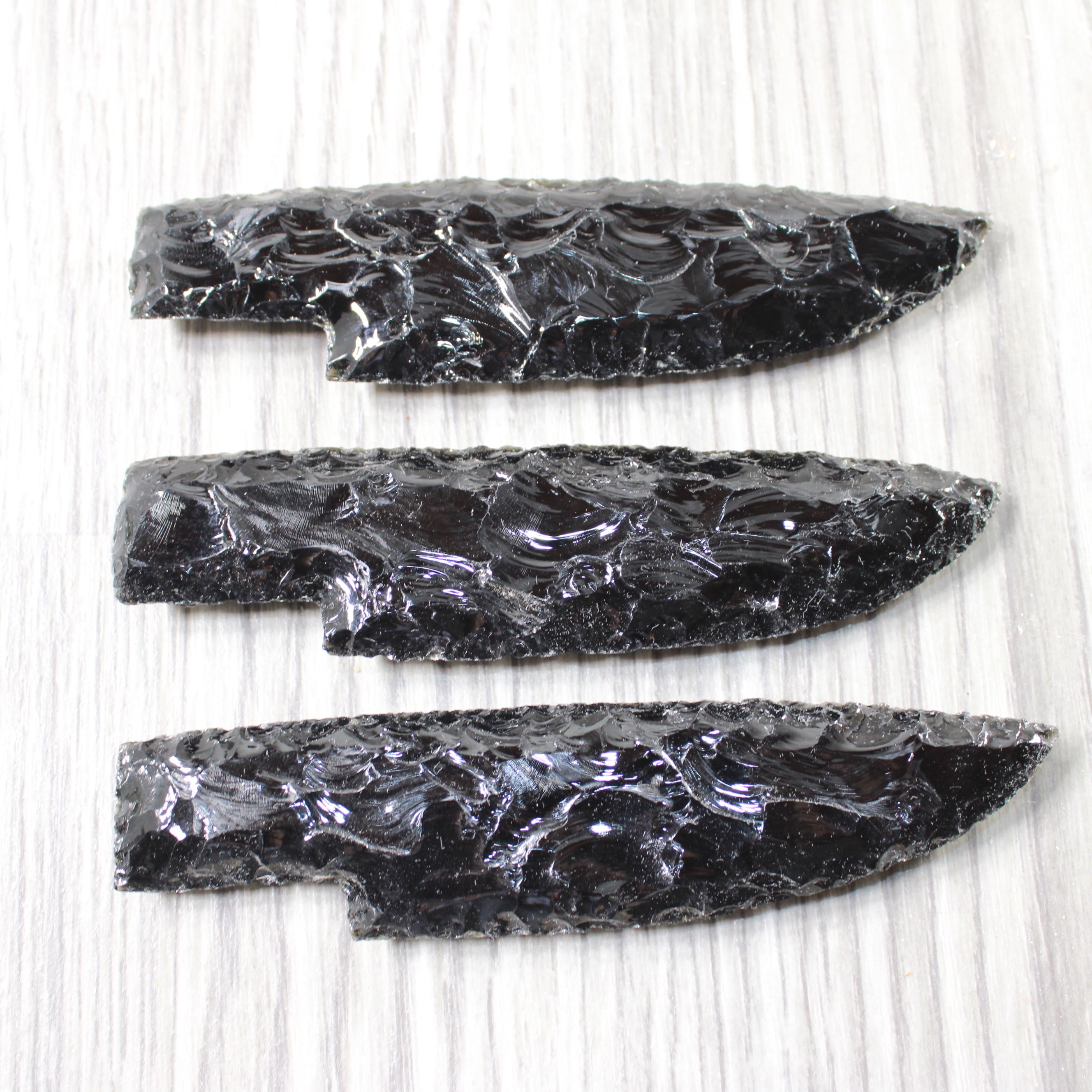 3 Obsidian Ornamental Knife Blades #8655 Mountain Man Knife - Walmart.com
