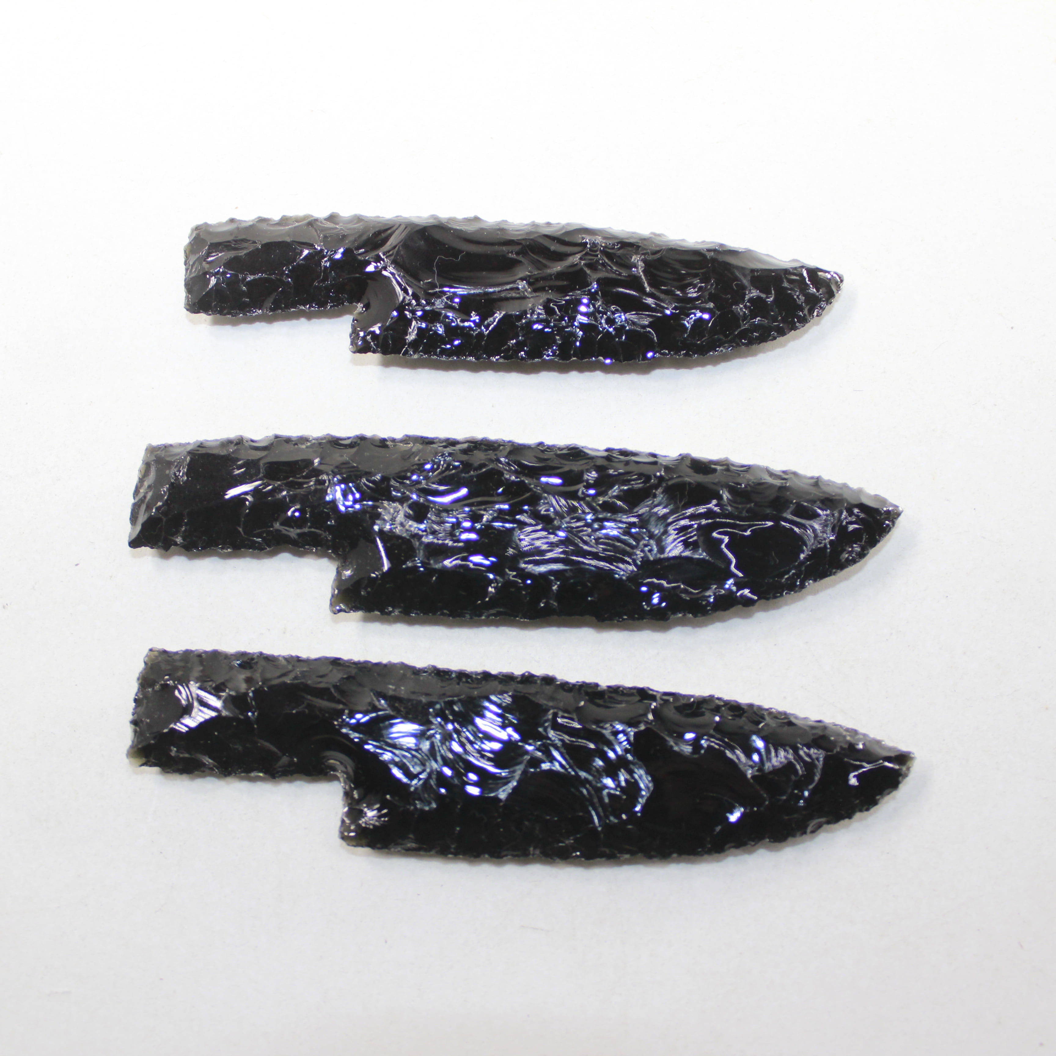 3 Obsidian Ornamental Knife Blades #8924 Mountain Man Knife - Walmart.com