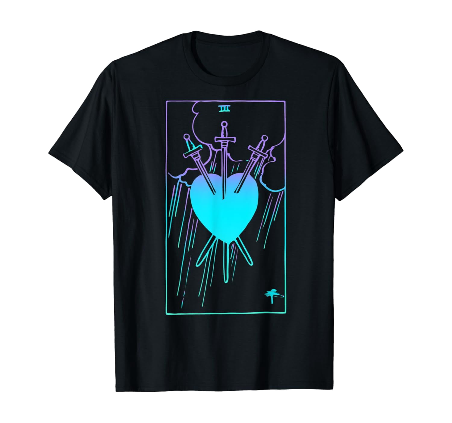 3 Of Swords Tarot Card Rider Waite Witchy T Shirt - Walmart.com