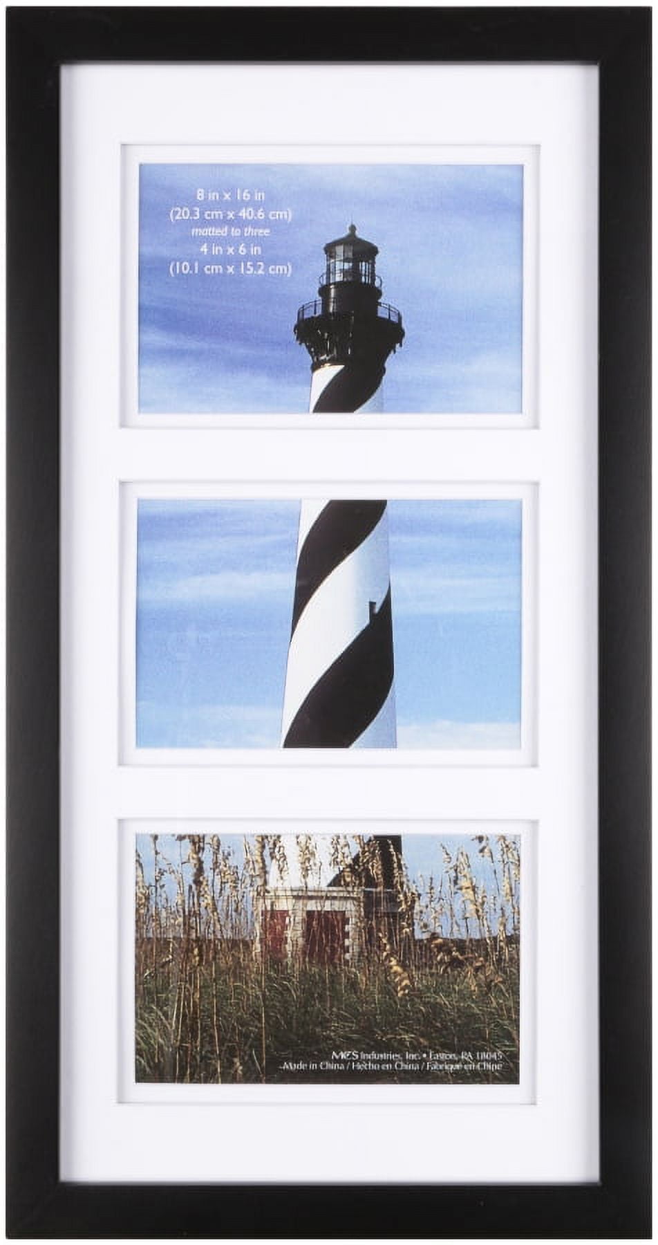 Black Gallery Collage Frame - 3 Open 4x6 Black Gallery Frame - Walmart.com