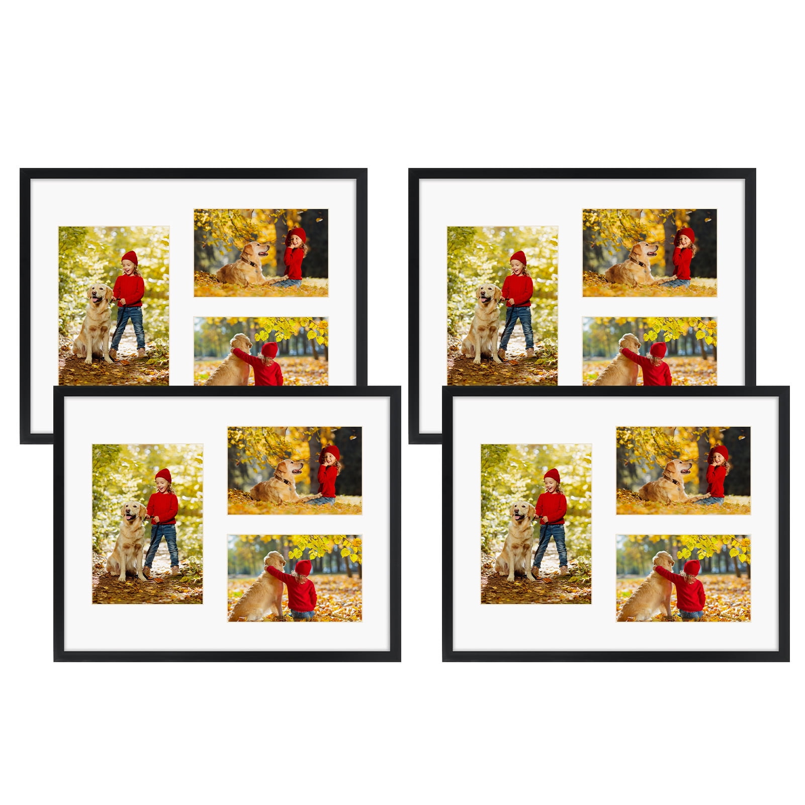 3 Opening Collage Picture Frames Set of 4 for Wall Mounted - Walmart.com