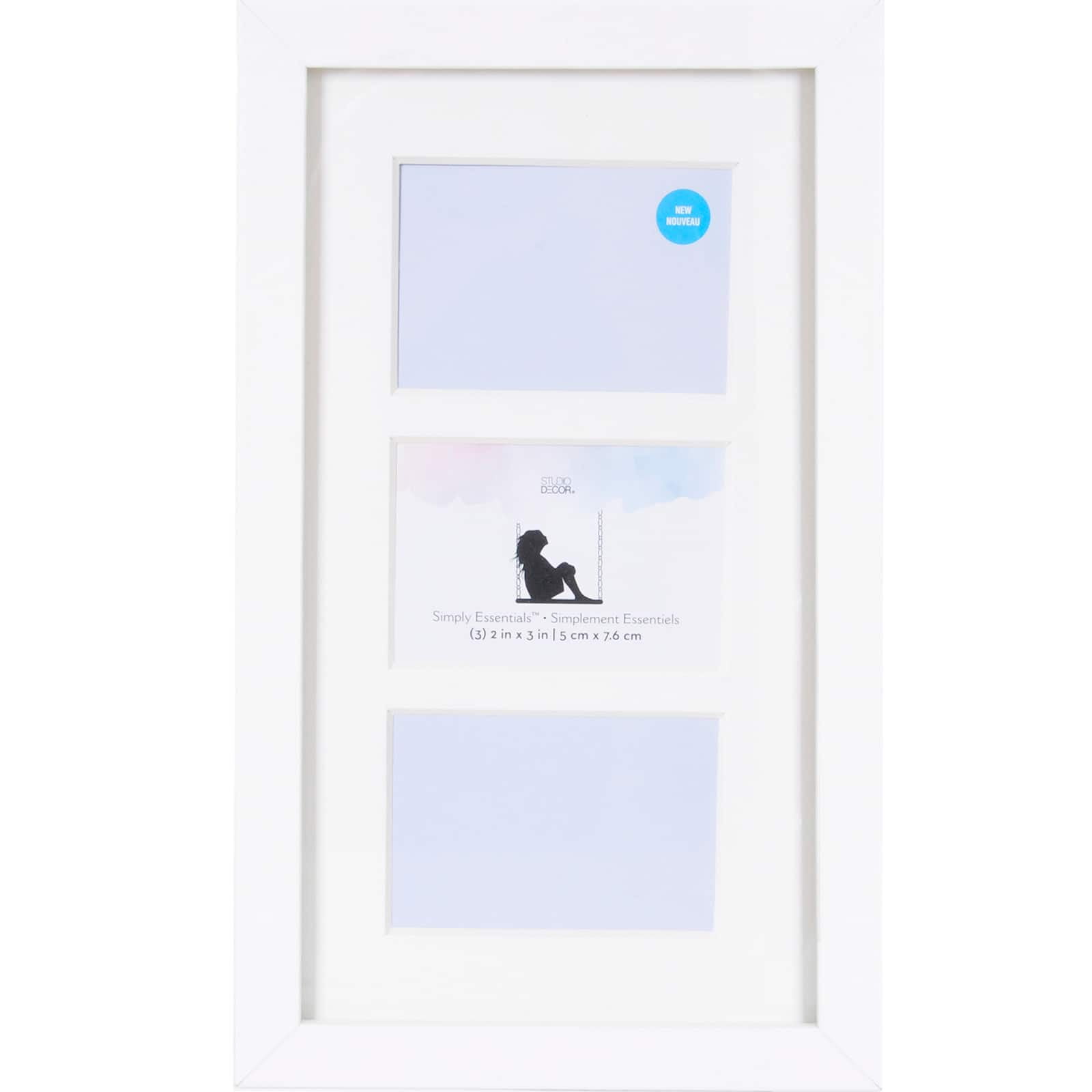 3 Opening White Flat 2" x 3" Collage Frame, Simply Essentials™ by ...