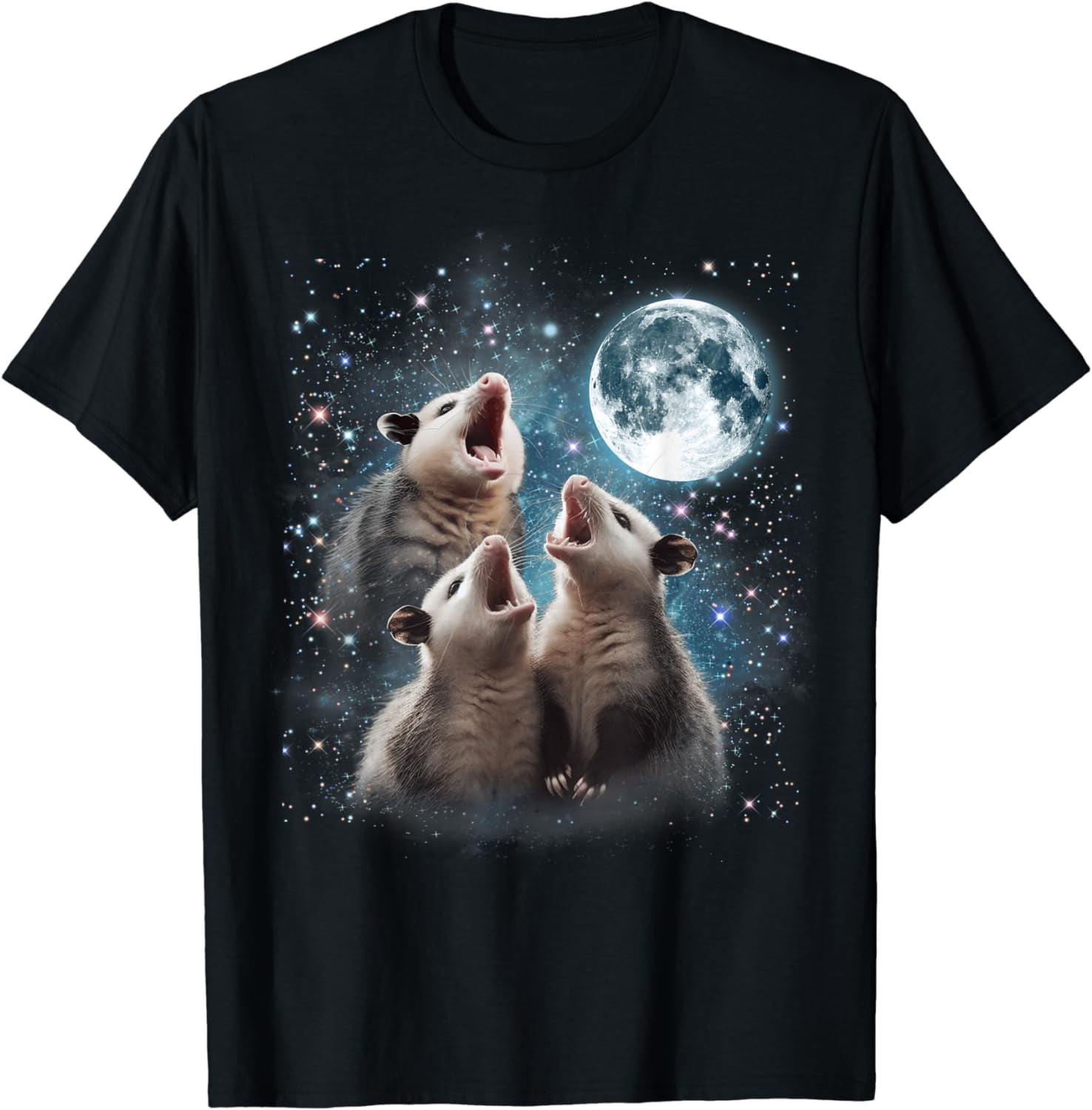 3 Opossum Moon Howling Opossum Head Funny For Men Women, Kid T-Shirt ...