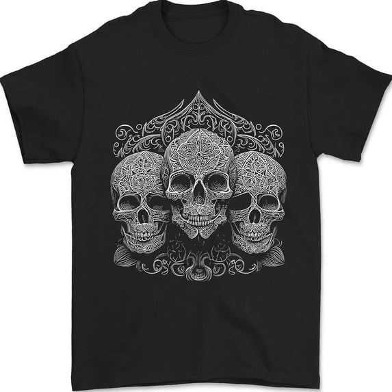 3 Ornate White S Gothic Goth T-Shirt - Walmart.com