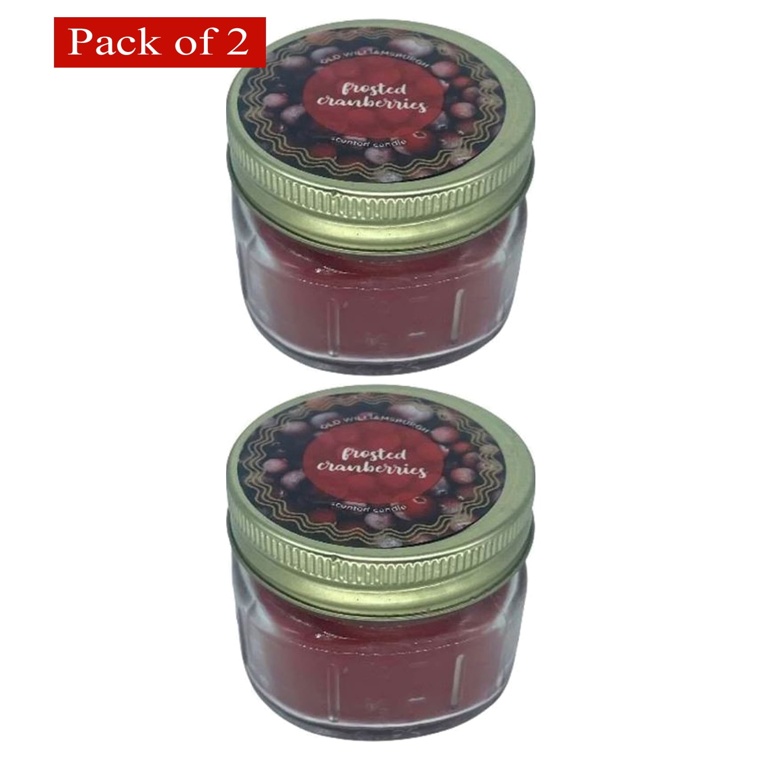 3 Ounce Holly Berrry 1 Wick Mason Candle (Pack of 2) - Walmart.com