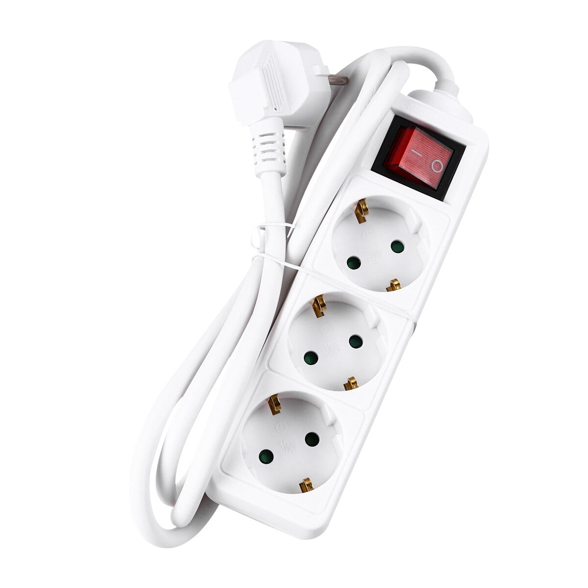 3 Outlet EU Plug Sockets Outlet Power Charger Wall Socket Plug Mains ...