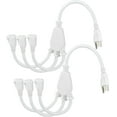 3-Outlet Extension Splitter Cord - White 2-Pack Outlet Splitter 3 Prong ...