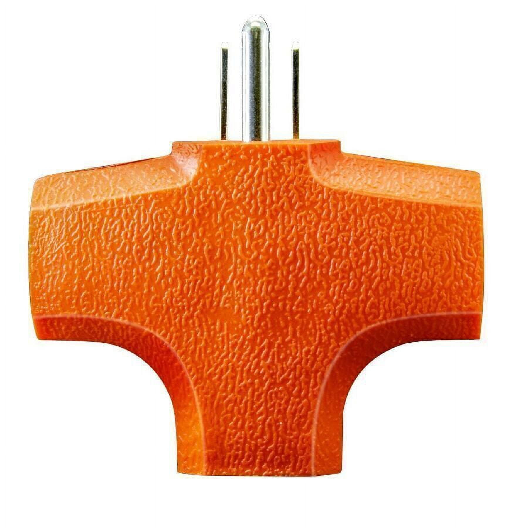 3-Outlet Grounding Adapter, Plug Extender, Heavy-Duty Grounded Power ...