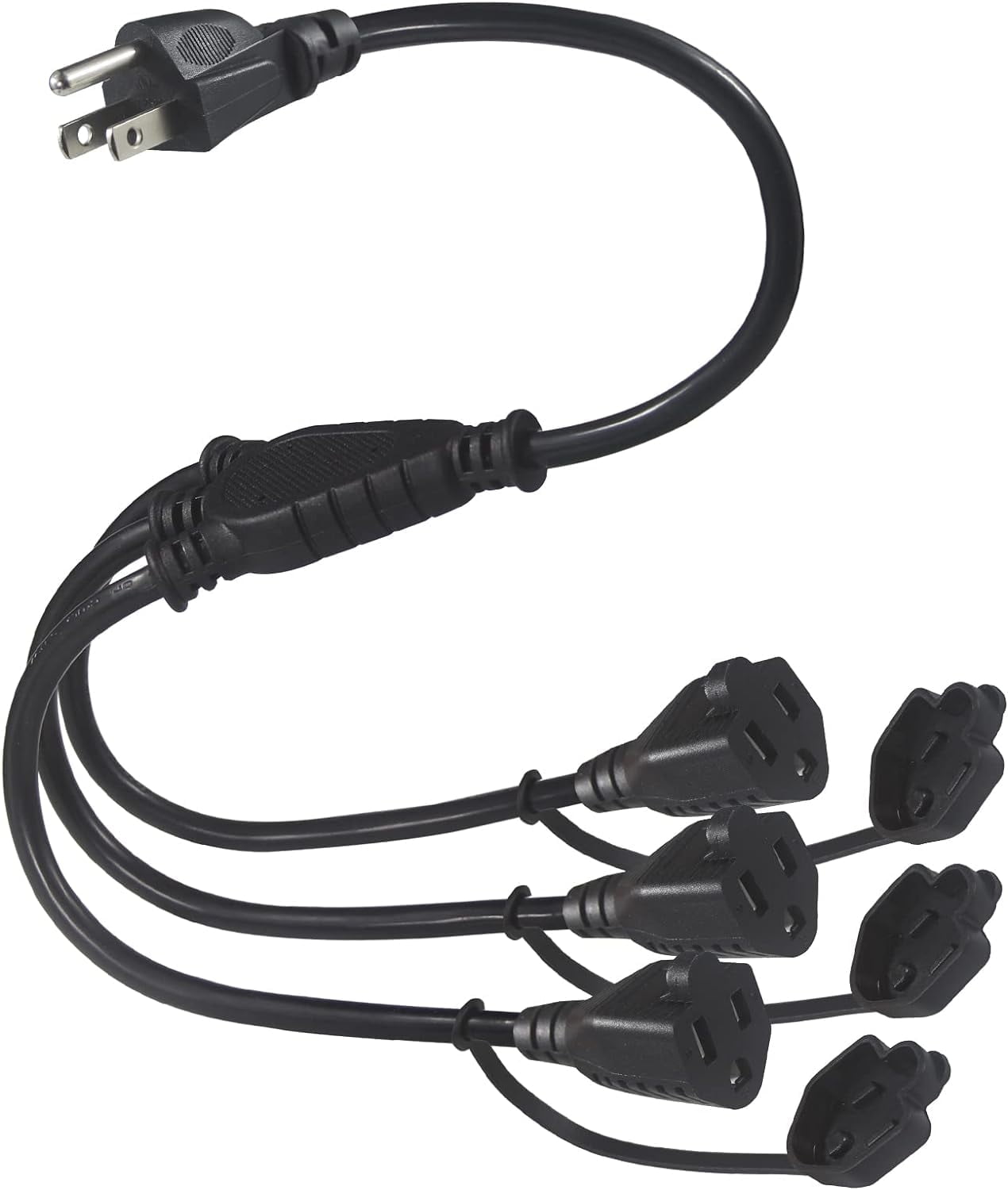 3-Outlet Power Splitter Cord, 1 to 3 Way Outlet Indoor & Outdoor Use ...