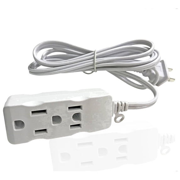 Power Strip with 2 Prong Flat Pin Plug Socket,3FT,6 FT,9FT,15FT Power ...