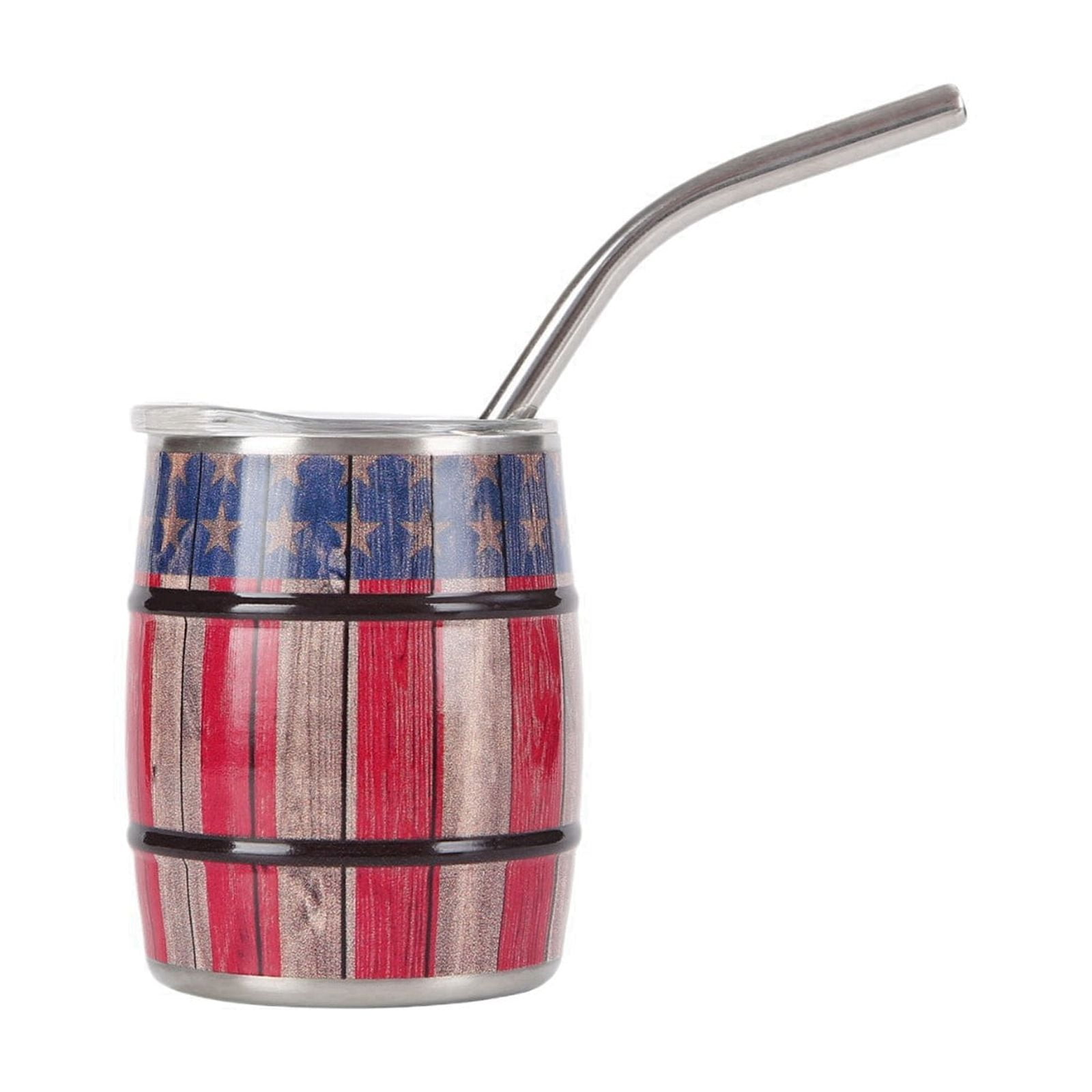 3 Oz Mini Tumbler Shot Glass With Straw And Lid Barrel Shaped Shot ...