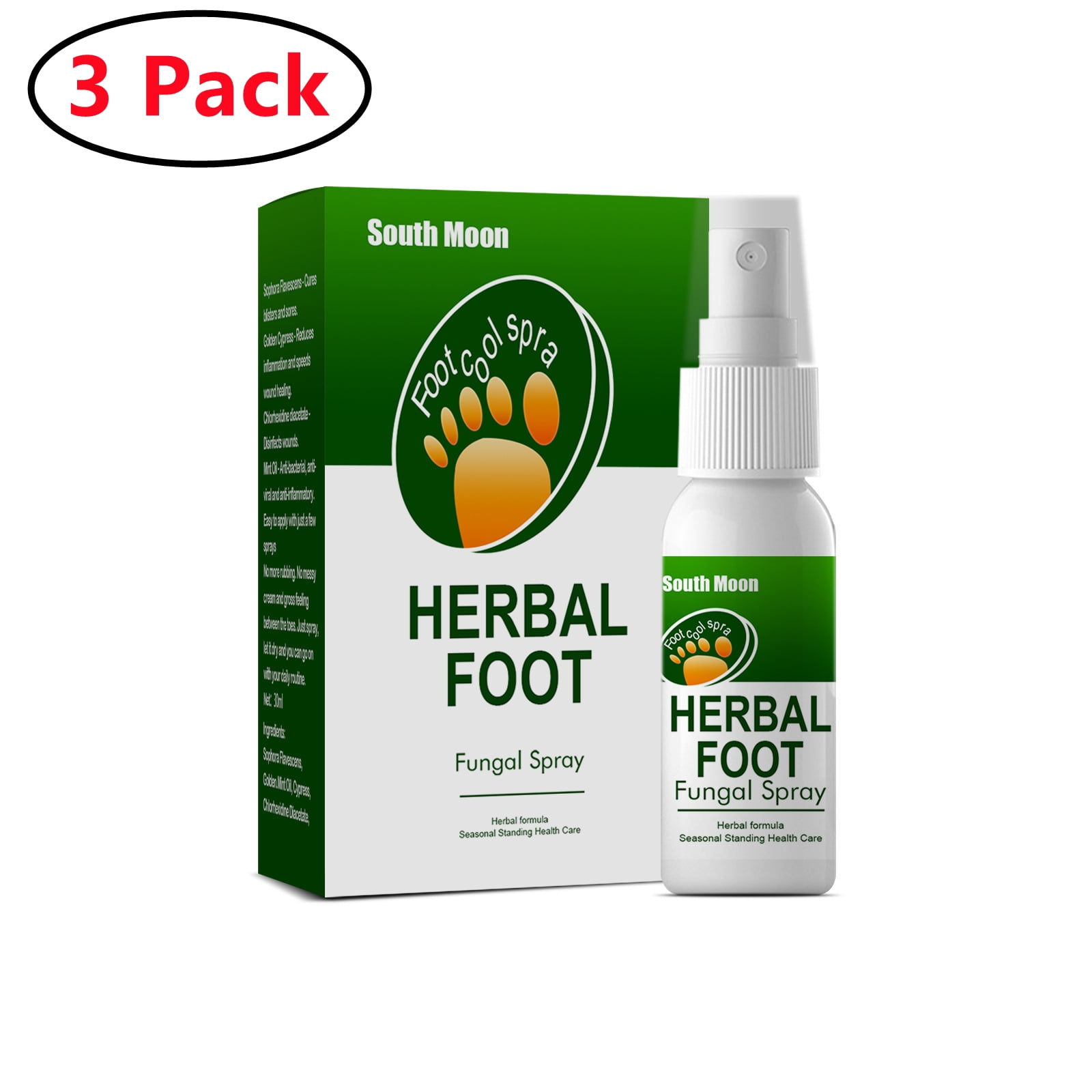 3 PACK Athletes Foot Treatment, Natural Herbal Athletes Foot Spray for ...