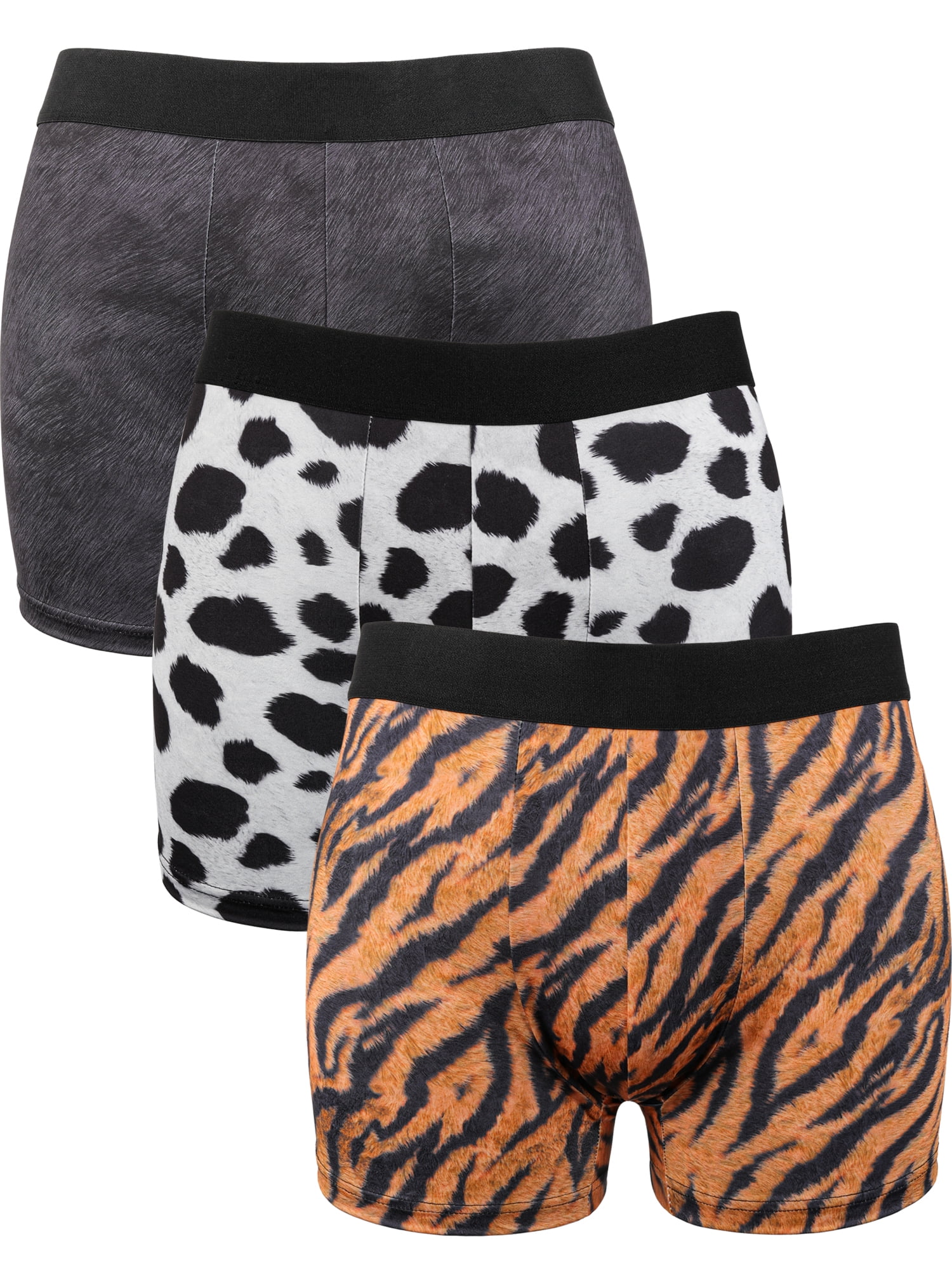 3 PACK Big and Tall Mens Boxer Briefs Scrawl Print Plus Size Underwear ...
