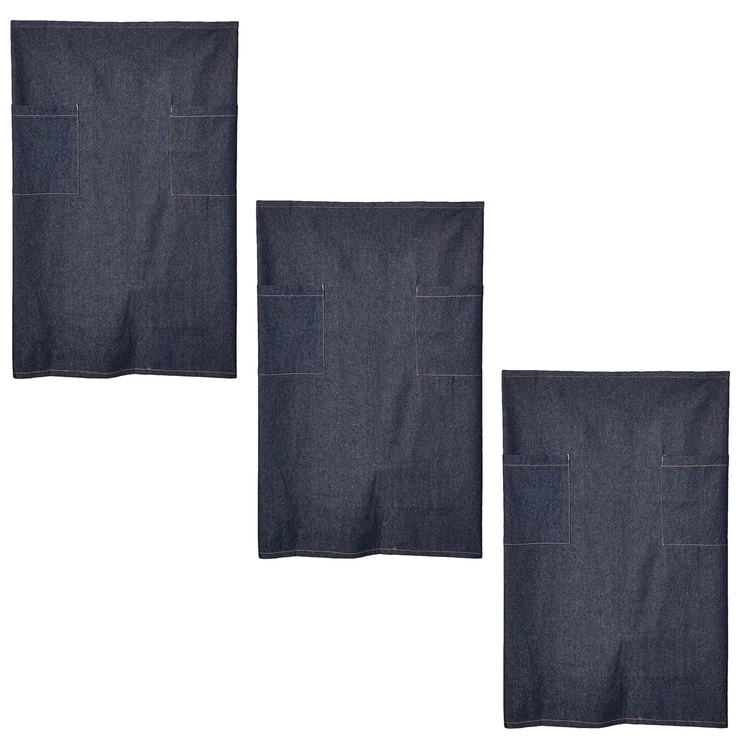 3-PACK Chef Code Apron 32" Long, Waist Tie Denim Apron - Walmart.com