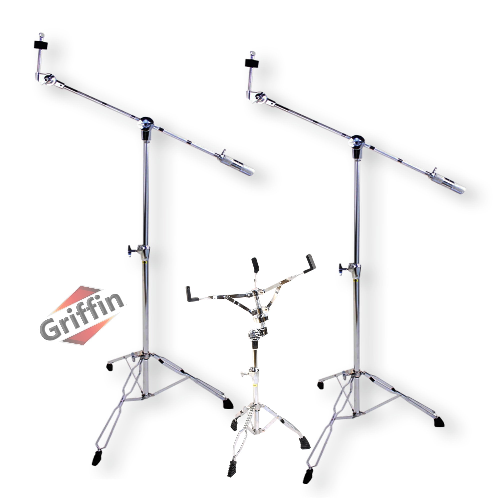 3 PACK - Cymbal Stand With Boom Arm & Snare Drum Stand Kit by Griffin ...