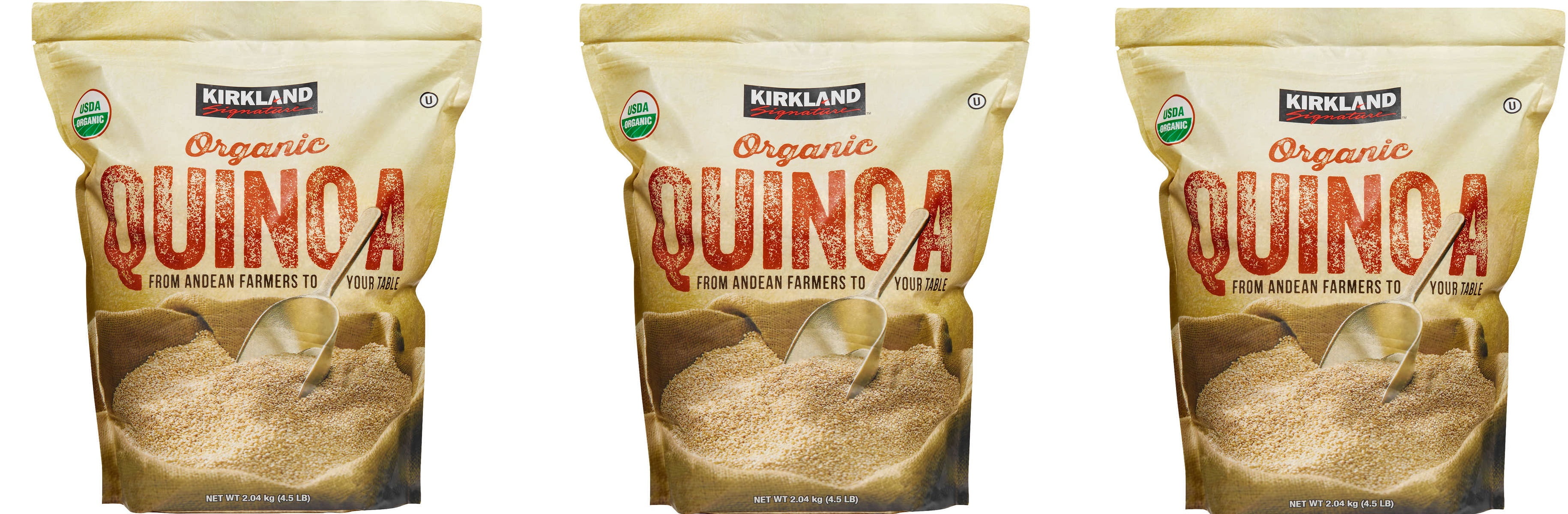 3 PACK |KS Kosher Organic Quinoa, Resealable Bag 4.5 lbs (3 PACK ...