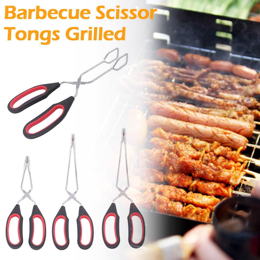 3 PACK Kitchen Scissor Tongs Stainless Steel Scissor Cooking Tongs ...