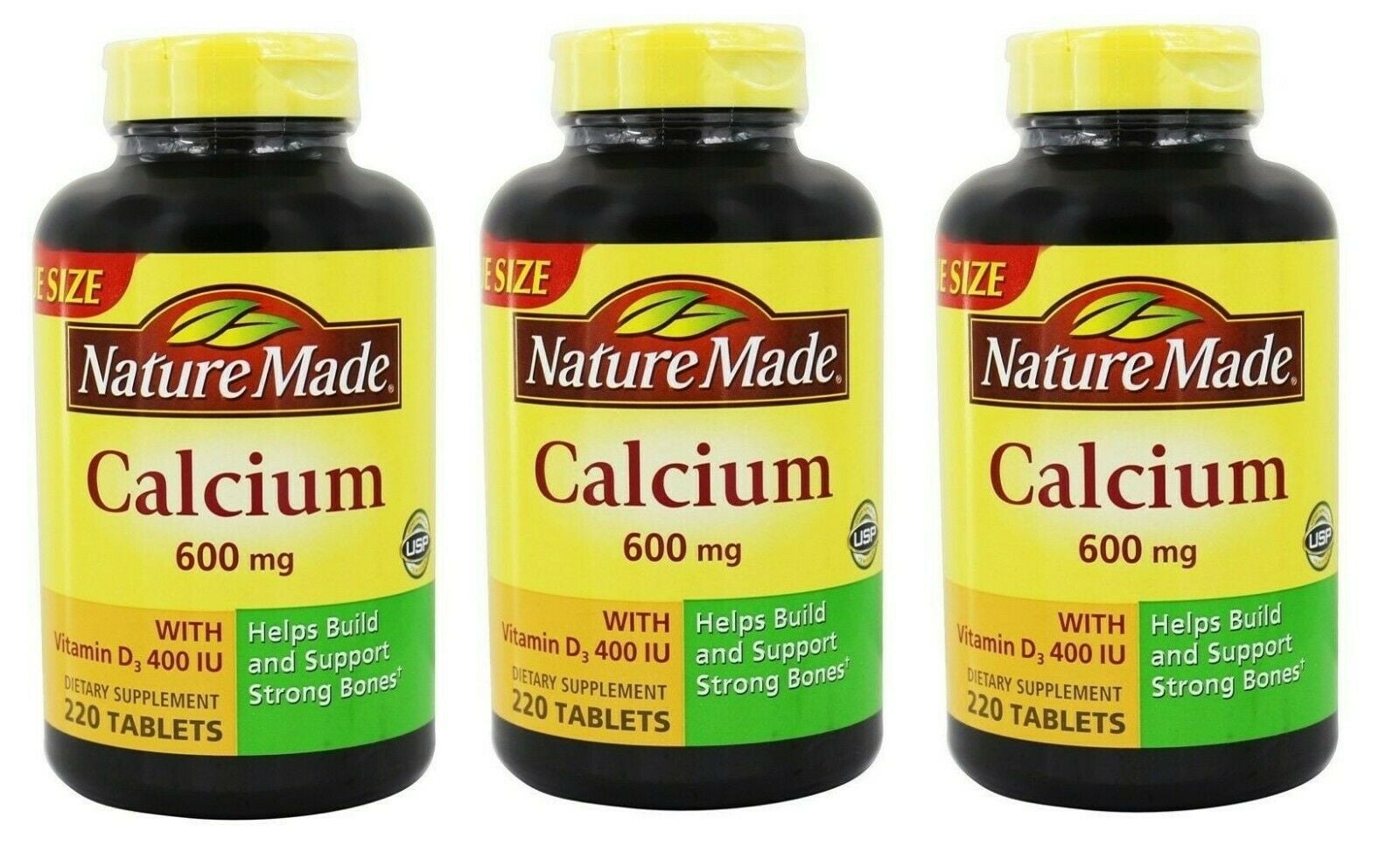 3 PACK | Nature Made 750mg Calcium Tablets, 300 ct. - Walmart.com