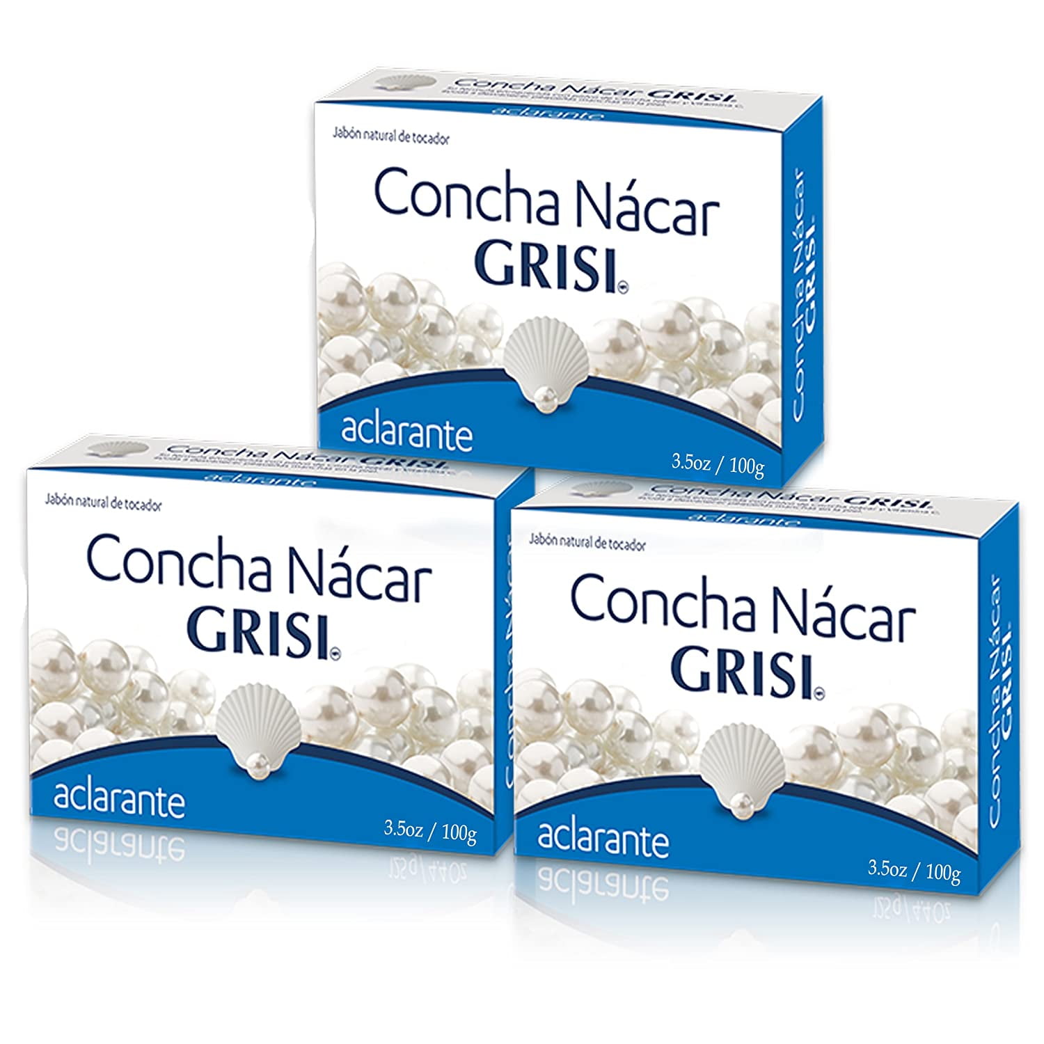3 PACK OF GRISI MOTHER PEARL SOAP CONCHA NACAR 3.5 OZ - Walmart.com