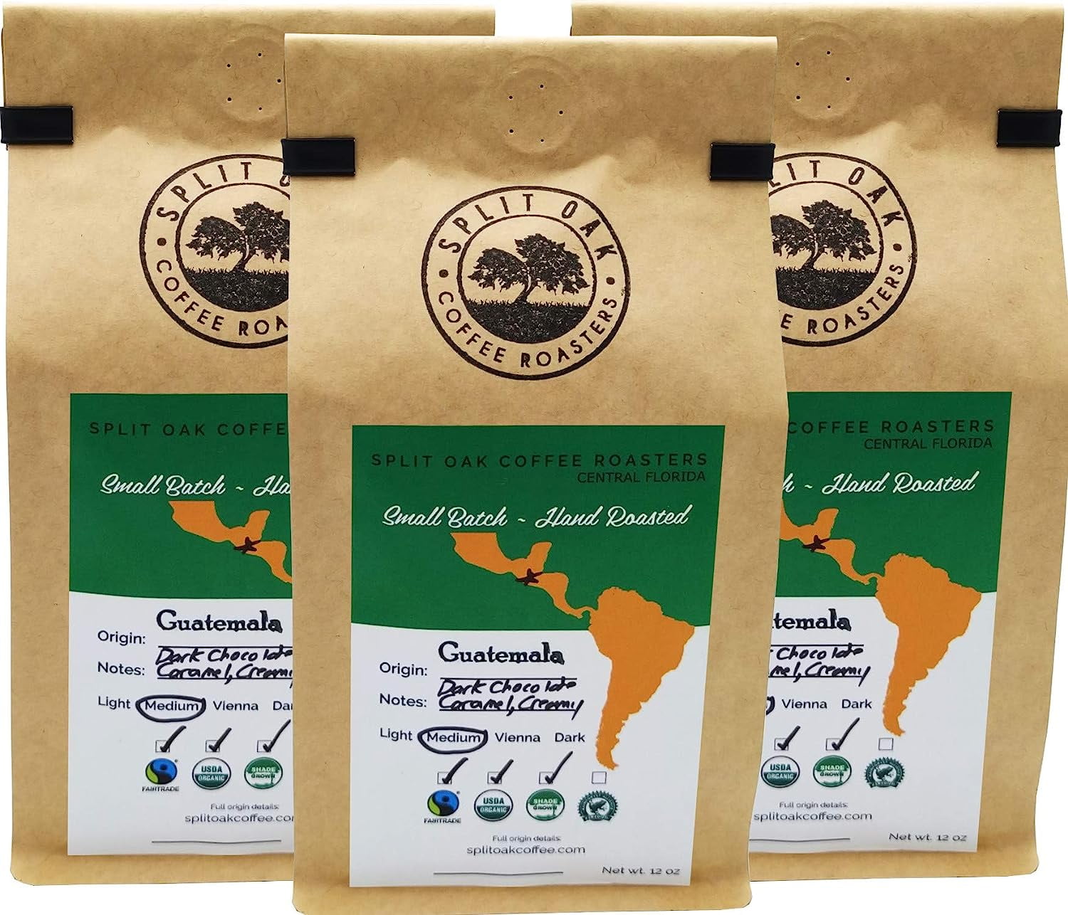 3 PACK Organic Guatemala Huehuetenango Coffee Beans 12oz, Fair Trade ...