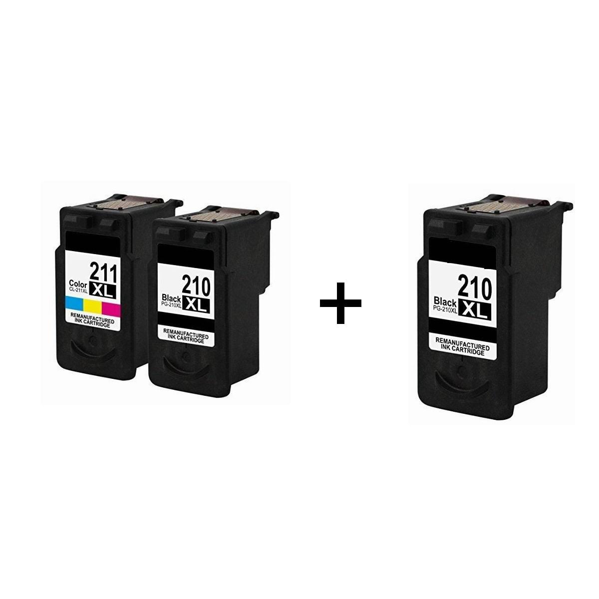 3 PACK PG 210XL CL 211XL Ink for Canon PIXMA MP495 MX320 MX330 MX340 ...