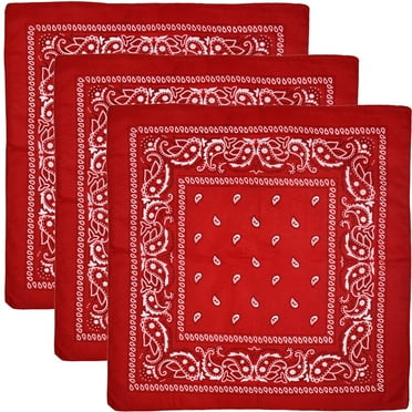 Large Bandanas 27 x 27 | Versatile Biker Rags | Classic Paisley Bandana ...