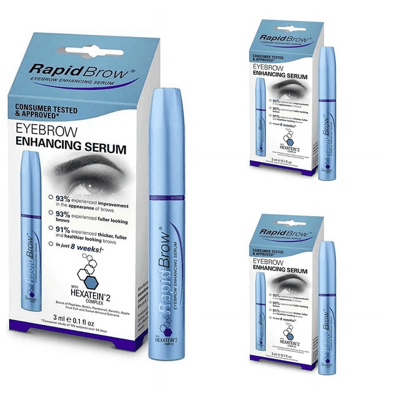3 PACK Ra-pidB-row Eyebrow Enhancing Serum, 3ml /0.1 Fl Oz, New Look ...