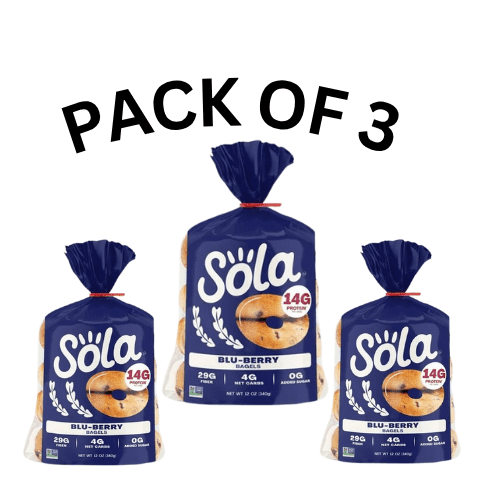 3 PACK Sola Bread Blu-Berry Bagels, Non-GMO, 12 oz, 4 Count - Walmart.com