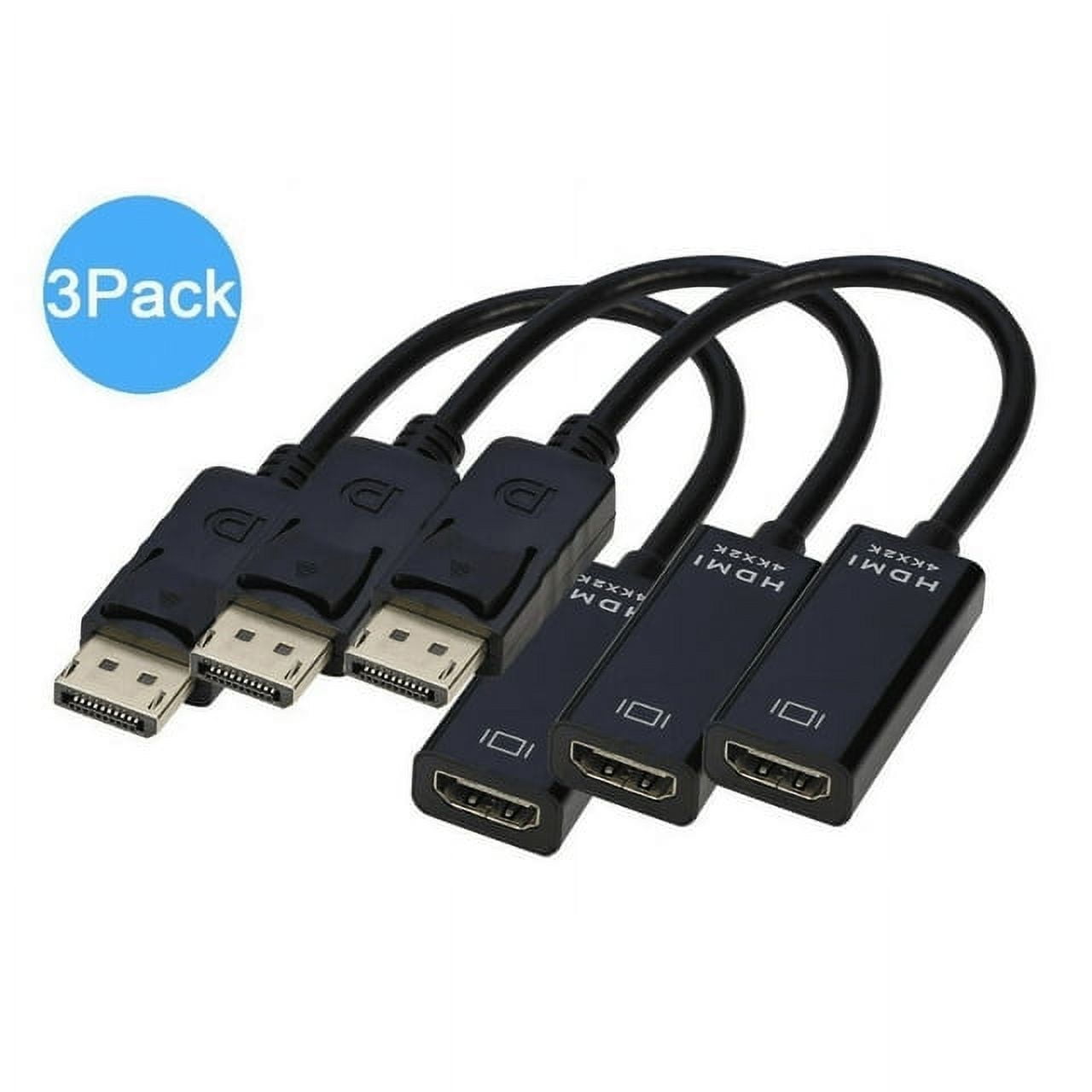 3 PACKS 4K Displayport to HDMI Adapter Cable,DP Display Port to HDMI ...