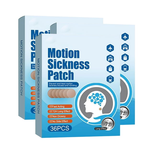 3 PACKS Motion Sickness Patch Anti-nausea Seasickness Patch Relieve ...