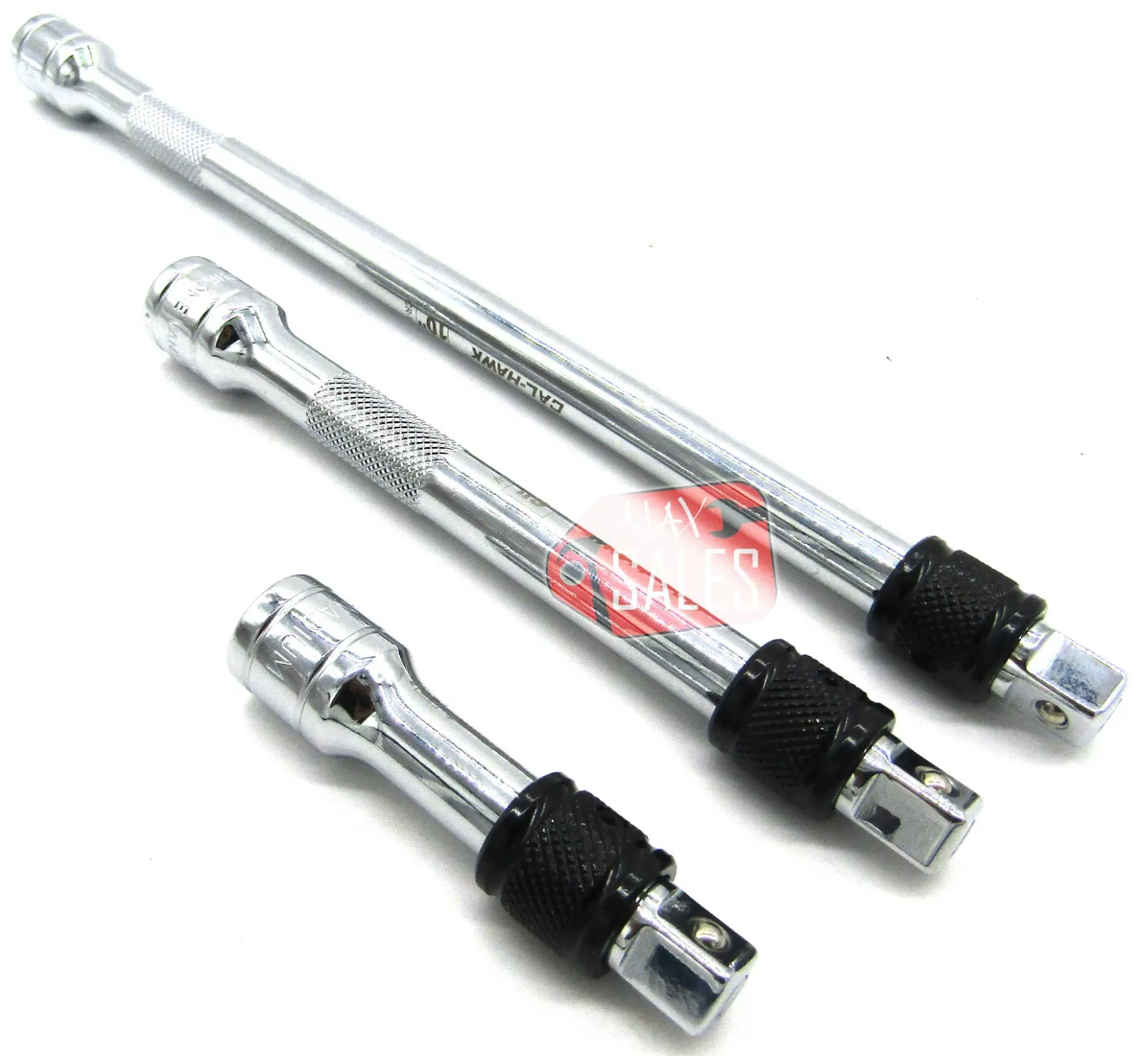 3-PC 3/8" DRIVE LOCK-ON QUICK RELEASE EXTENSION BARS 3",6",10 ...