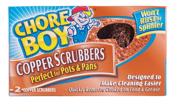 3 PC Chore Boy Heavy Duty Copper Scrubber For Pots and Pans 2 pk ...