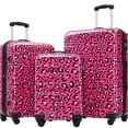 3-PC Expandable Hardshell Spinner Luggage Set with TSA Lock, Hot Pink ...