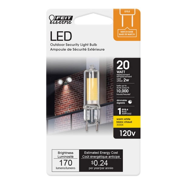 3 PC Feit T4 GY8.6 LED Bulb Warm White 20 Watt Equivalence 1 pk ...