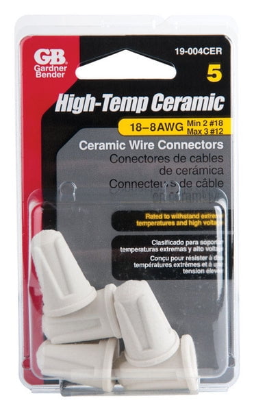 3 PC Gardner Bender High Temp Ceramic Wire Connectors 35/64 in. D 5 pk ...