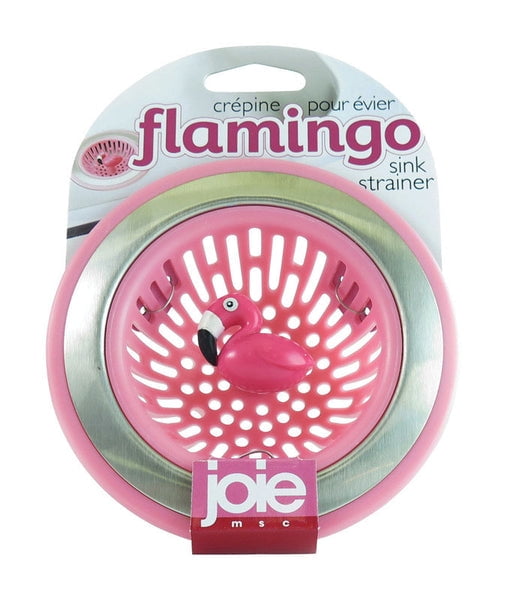 3 PC Joie Flamingo Pink/Silver Plastic/Stainless Steel Mesh Sink ...