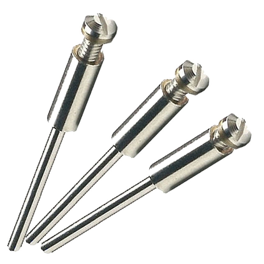 3 PC Mini Mandrel 1/8" Shank & Screw for Rotary Tools Accessory Holder ...