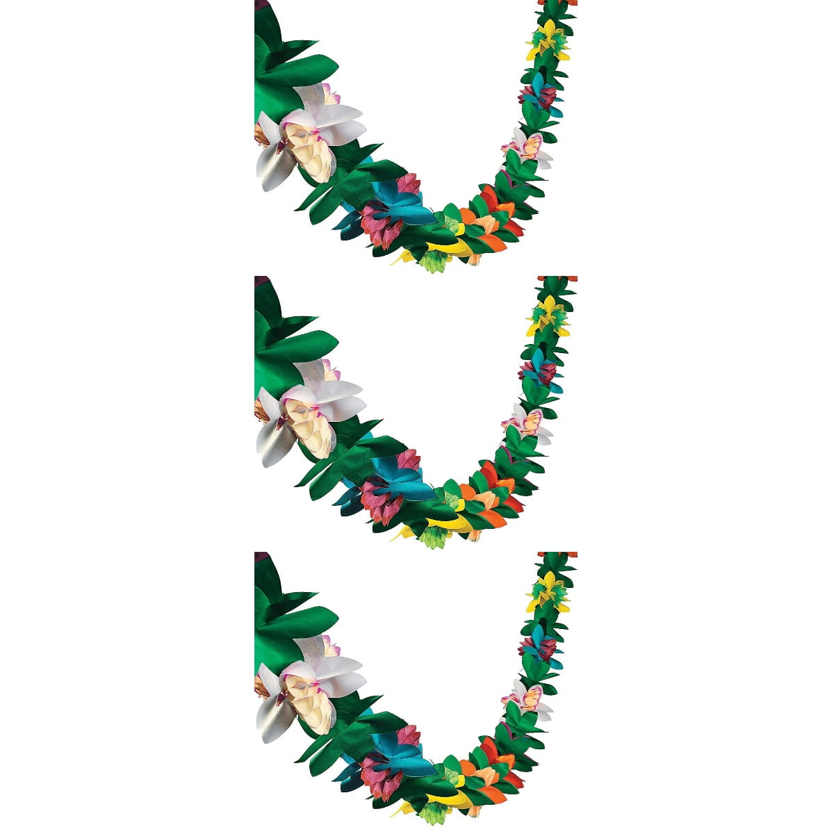 3 PC Paper Banner Ceiling Decor Chandelier Cake Topper Green Banners ...