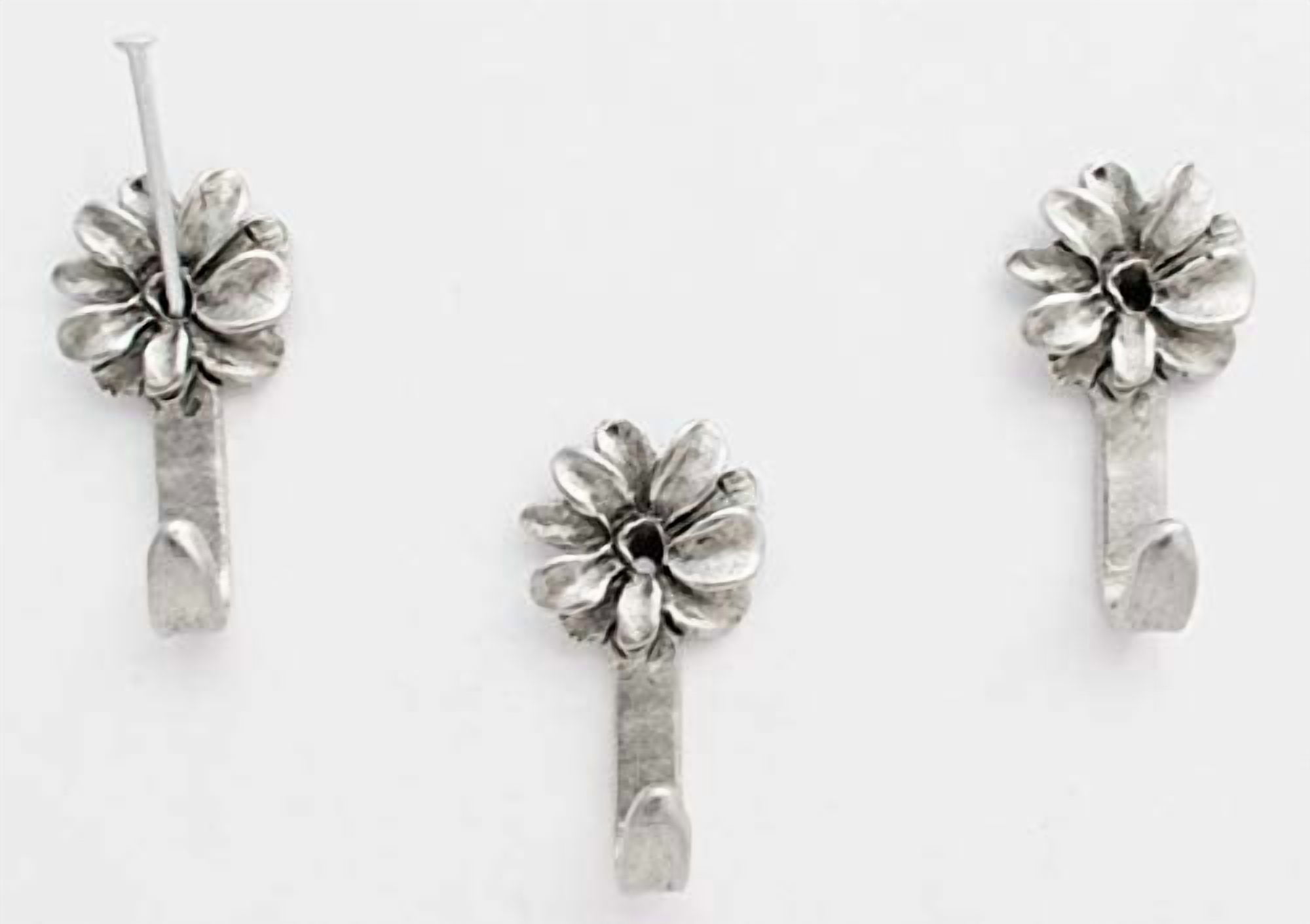 3 PC Set Mini Metal Flower Hooks - Walmart.com