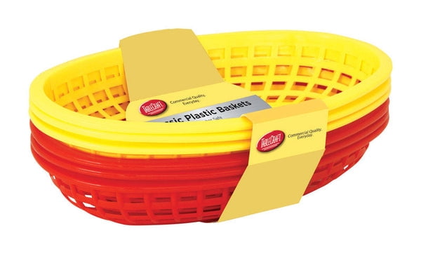 3 PC TableCraft Red/Yellow Plastic Food Baskets - Walmart.com