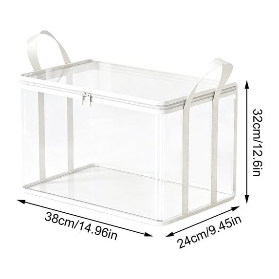 3 PCS 2026 Upgraded Large Heavy-Duty Thick Plastic Clear Storage Bag ...