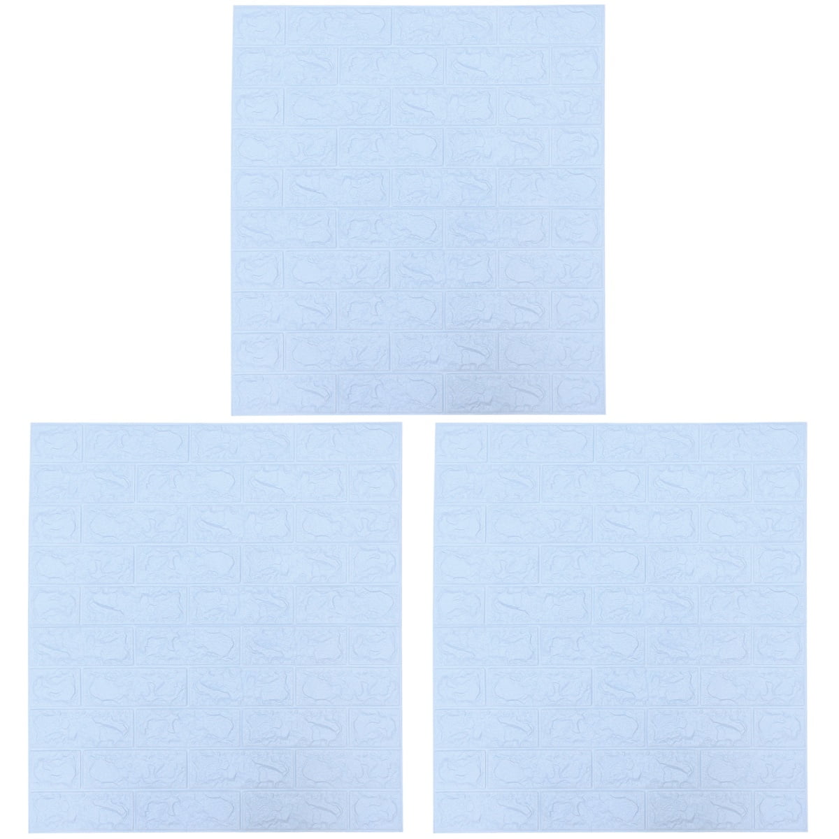 3 PCS 3d Brick Wall Stickers Ladder Toys Railing Building Block Blue ...